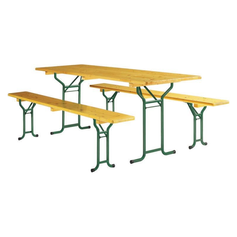 Table en bois pliante avec bancs, table et bancs en bois pliables pour ...