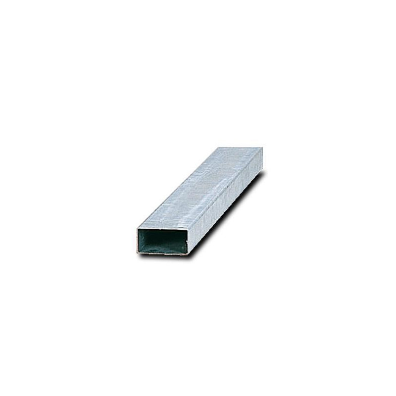 Poteau rectangle en acier galvanisé 80 x 40 x 1,5 mm pour y accrocher ...